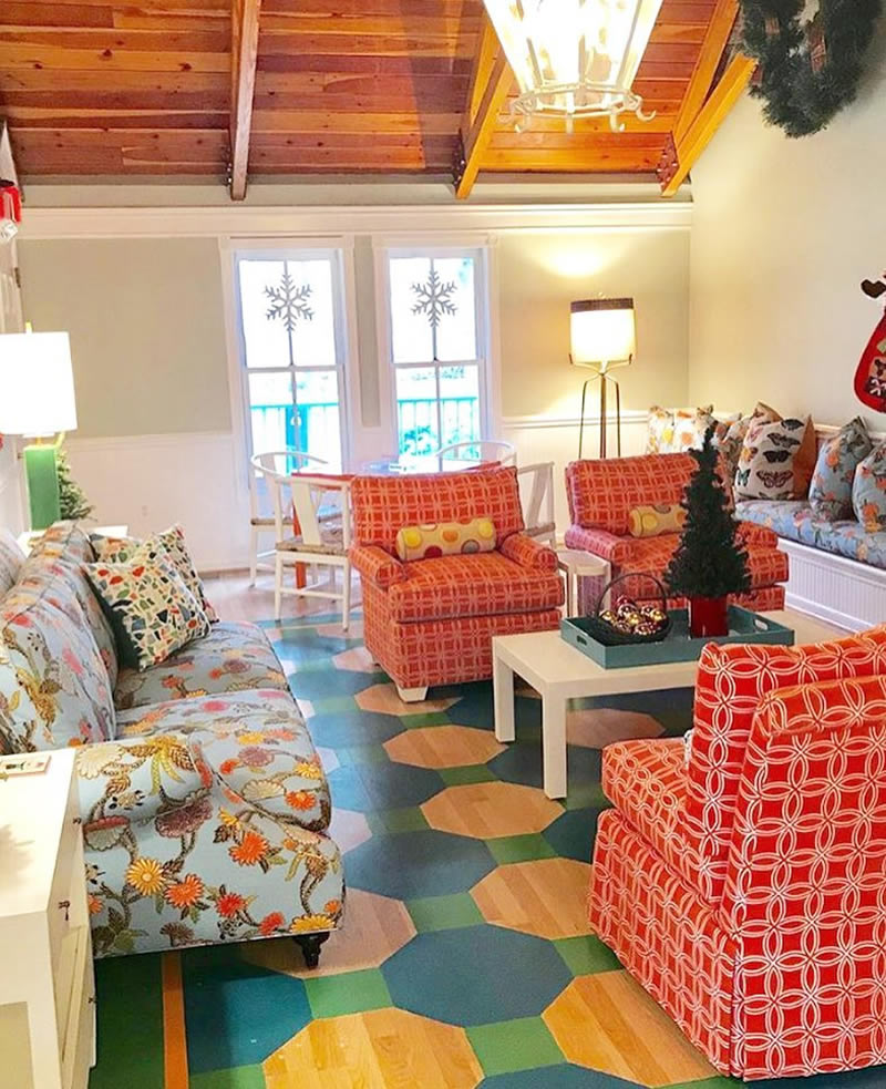 China Seas Turtle Batik sofa by SCW Interiors | Quadrille